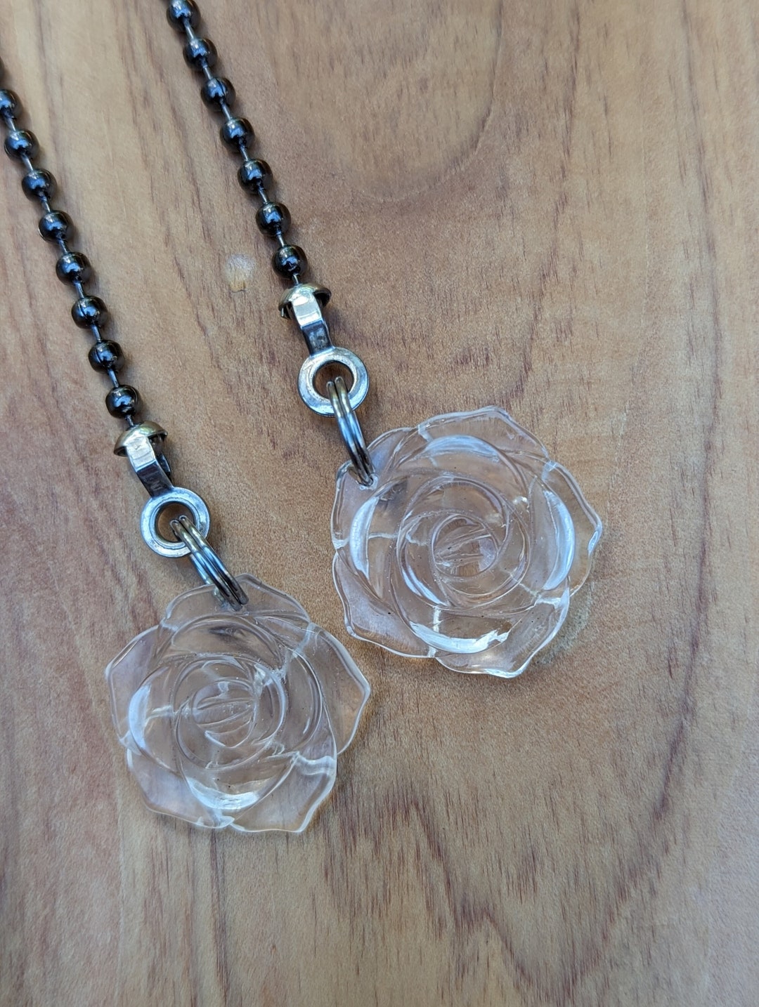 Stone Blossom Ceiling Fan Pulls, Crystal Floral Home Décor, Carved ...