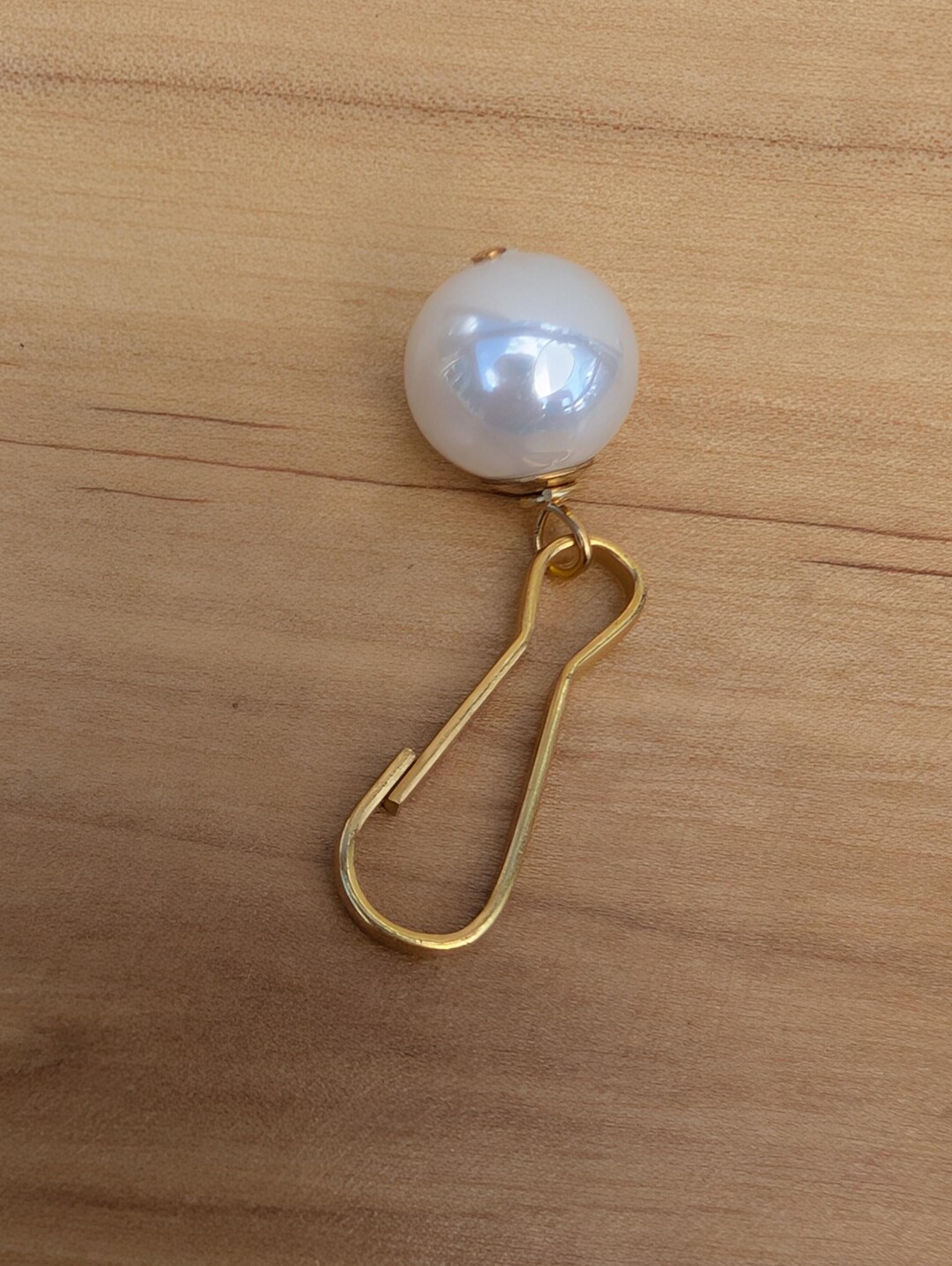 Zipper Pull, White Pearl Dangle, Purse Dangle, Jacket Pull, Inexpensive ...