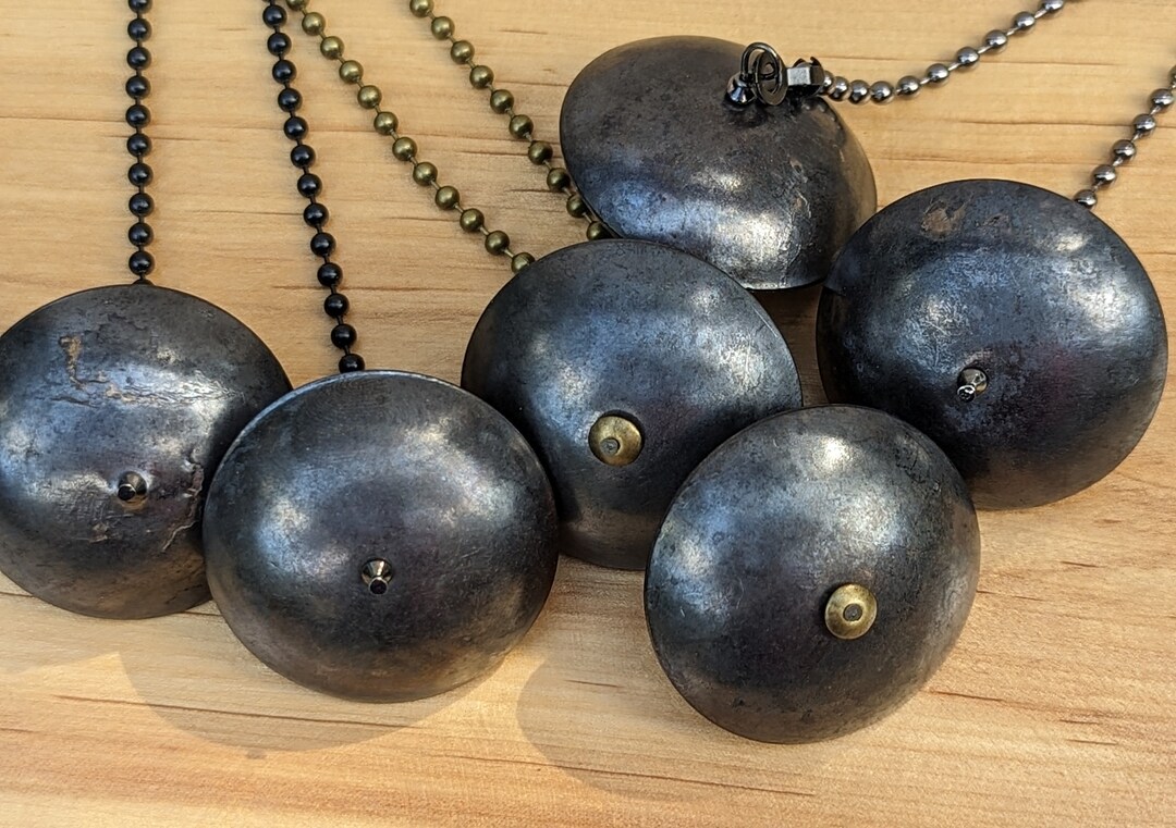 Black Metal Fan Light Pulls, Black Home Décor, Ceiling Fan Pull Set ...