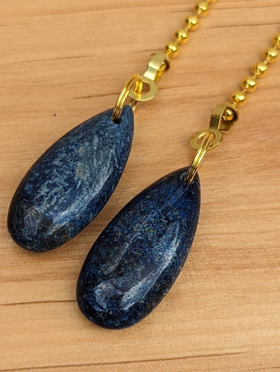 Teardrop Stone Ceiling Fan Pulls, Decorative Fan Pulls, Pair of Fan ...