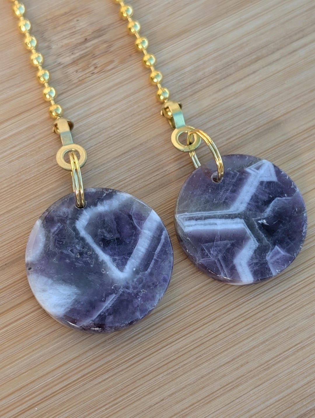 Amethyst Ceiling Fan Pulls, Decorative Fan Pulls, Fan Pull Set ...