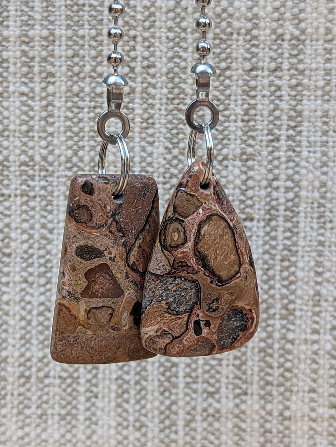 Pair of Beige Fan Pulls, Fan Dangles, Decorative Fan Pull Chain, Map ...