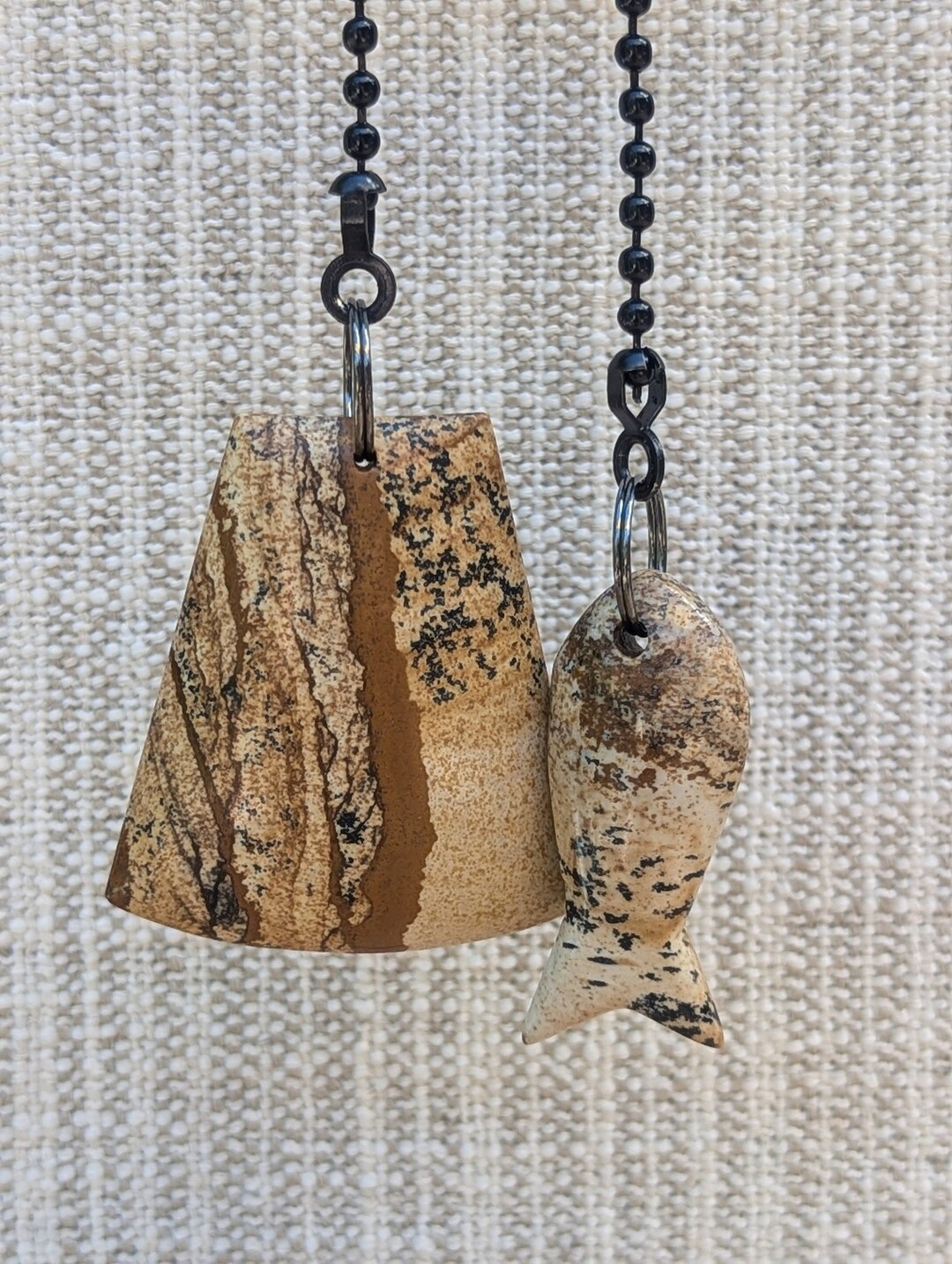 Jasper Ceiling Fan Pulls, Ichthys Symbol Pull Chain, Stone Fish, Rock ...