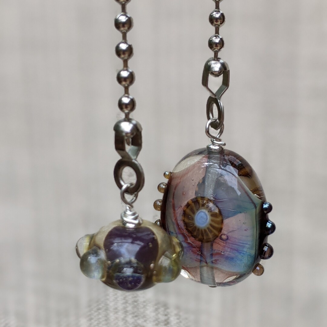 Decorative Glass Fan Pulls Boho Fan Dangles Ceiling Fan - Etsy