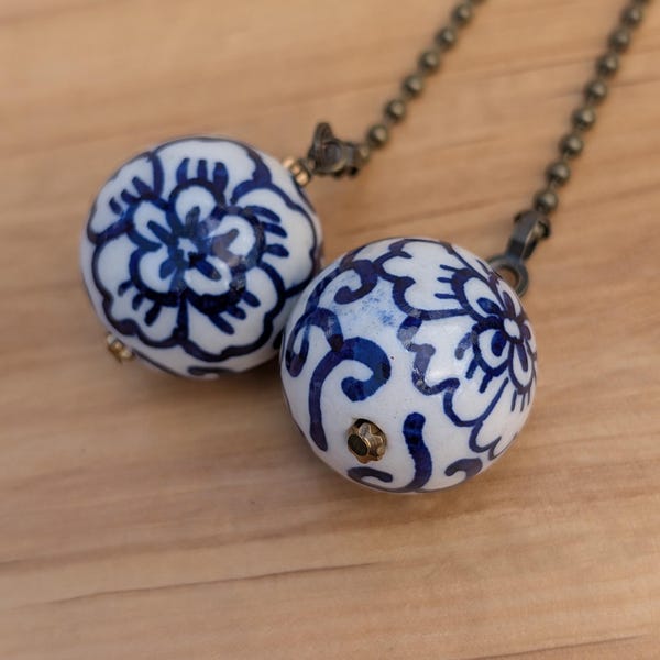 Ceramic Fan Pulls - Etsy