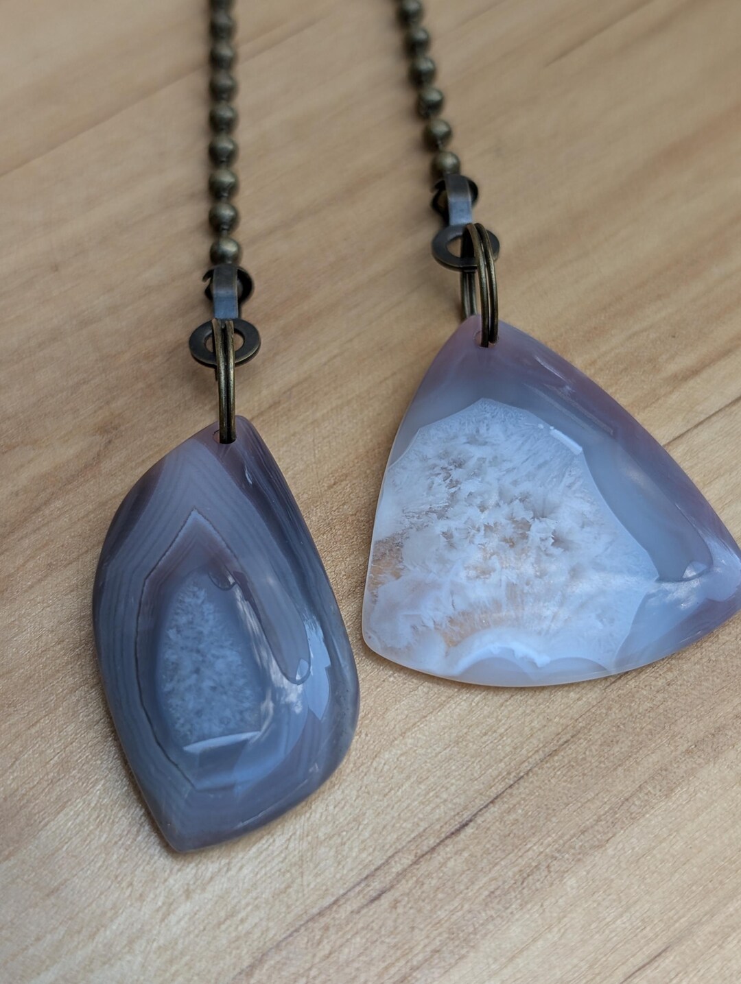 Agate Fan + Light Pulls, Ceiling Fan Pull Set, Coordinated Fan Pulls ...