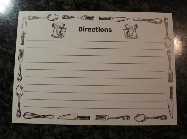 Large Recipe Cards - Etsy