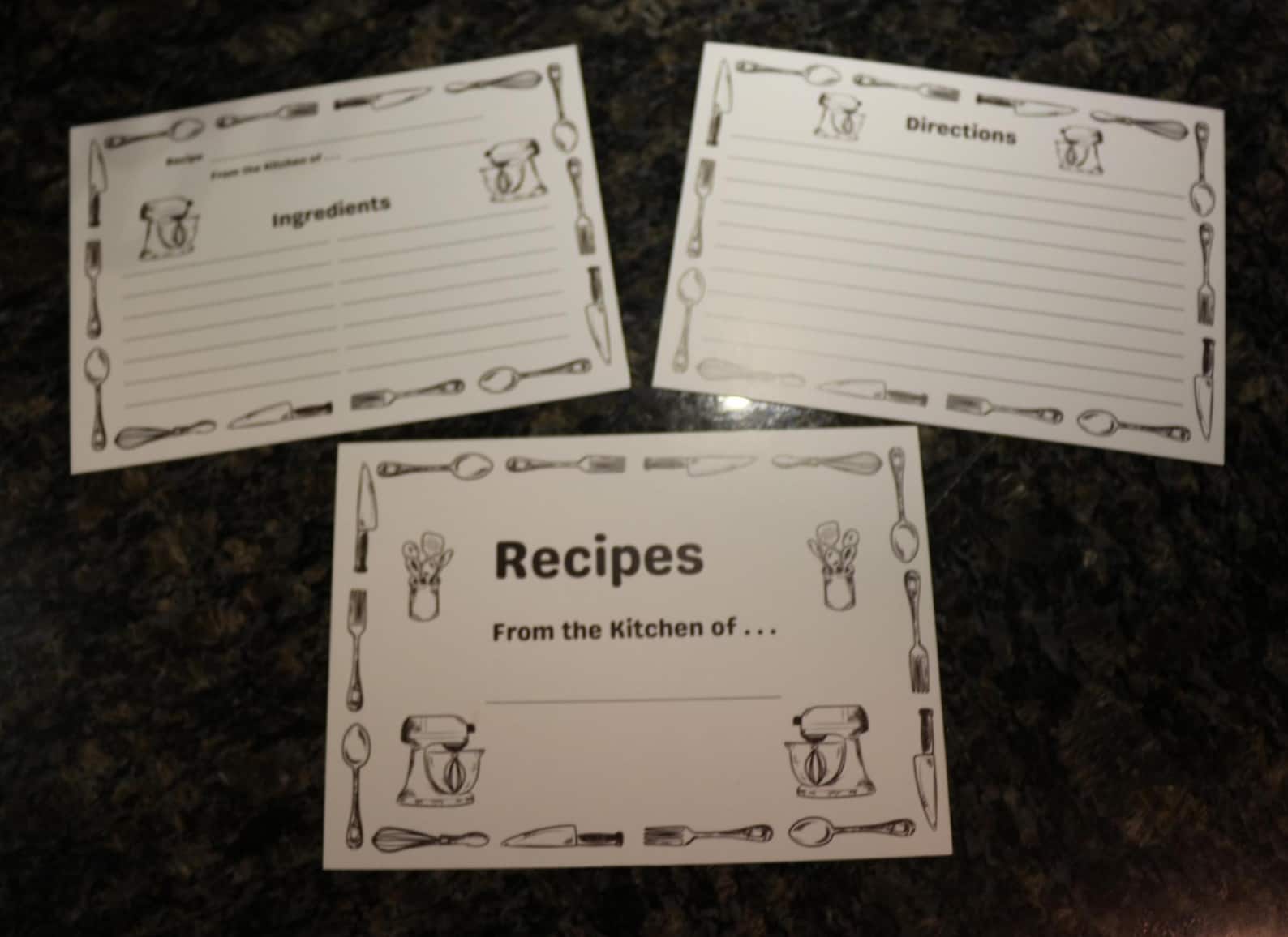 Large Recipe Cards - Etsy