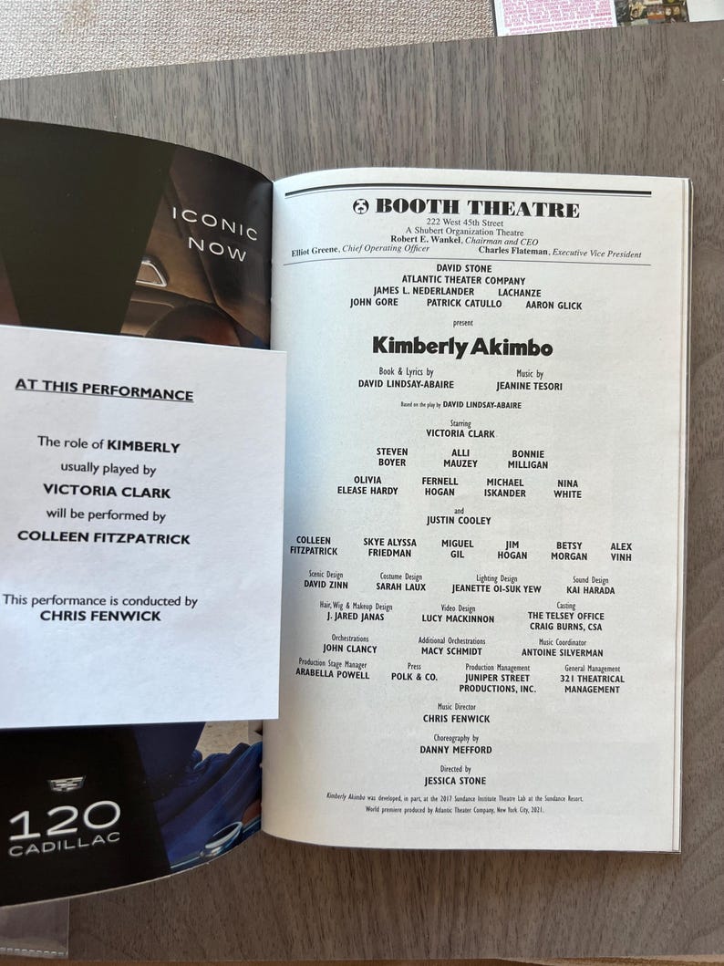 Kimberly Akimbo Broadway Playbill - Etsy