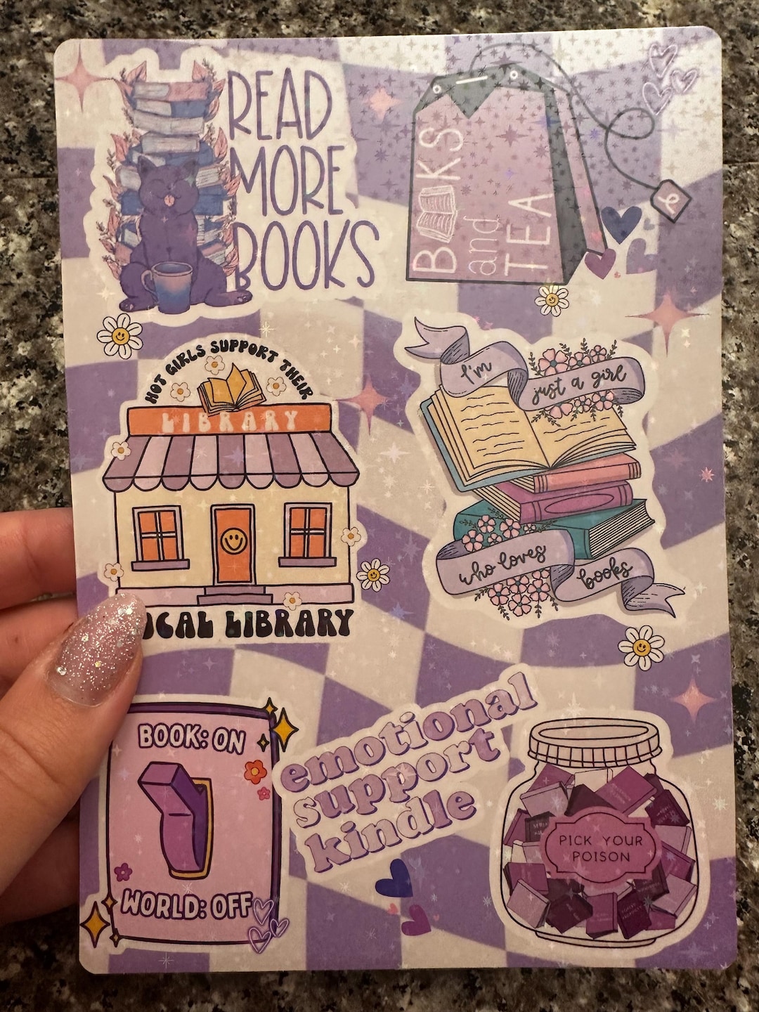 Kindle Insert for Clear Case, Girly Book Theme, Kindle Skin, Bookish ...