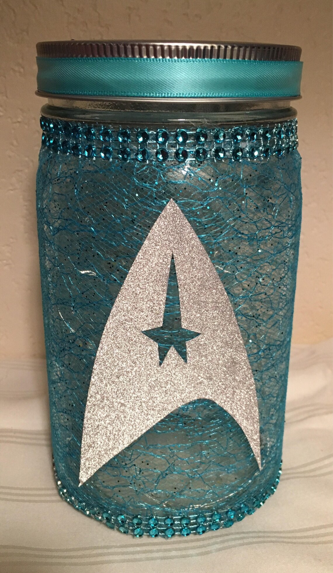 Lighted Mason Jar Star Trek Inspired Twinkle Light Jar - Etsy