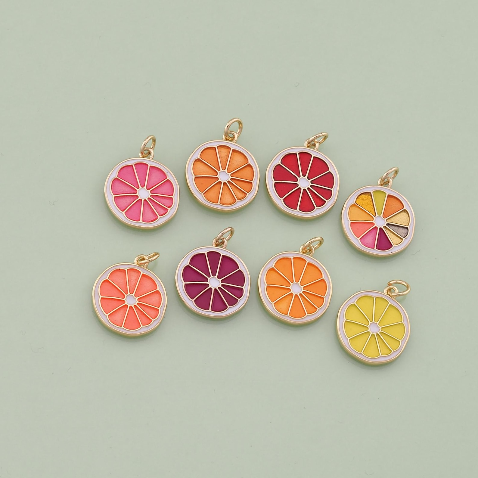 18K Gold Filled Lemon Pendant Fruit Charm for DIY Jewelry Finding ...