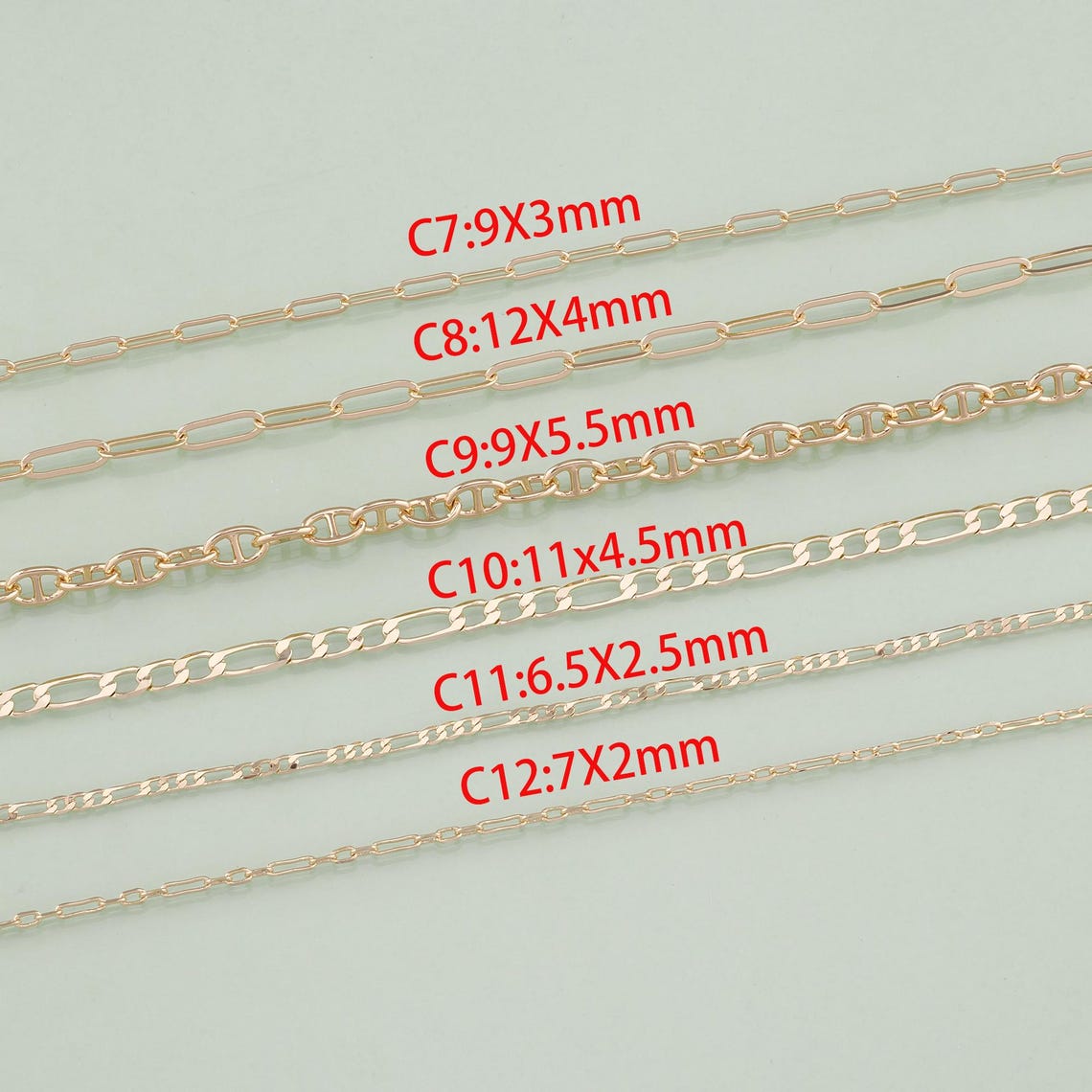 1 Meter 18K Gold Filled Rectangle Oval Chain Necklace,thin Link Chain ...