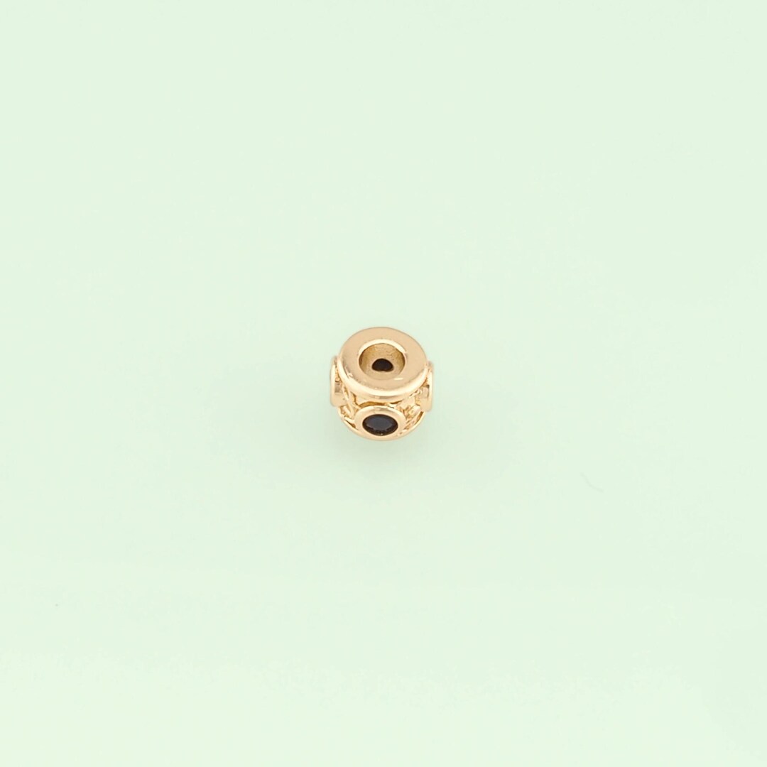1pcs 18K Gold Filled Round Spacer Beads Pendant Round Charm for DIY ...