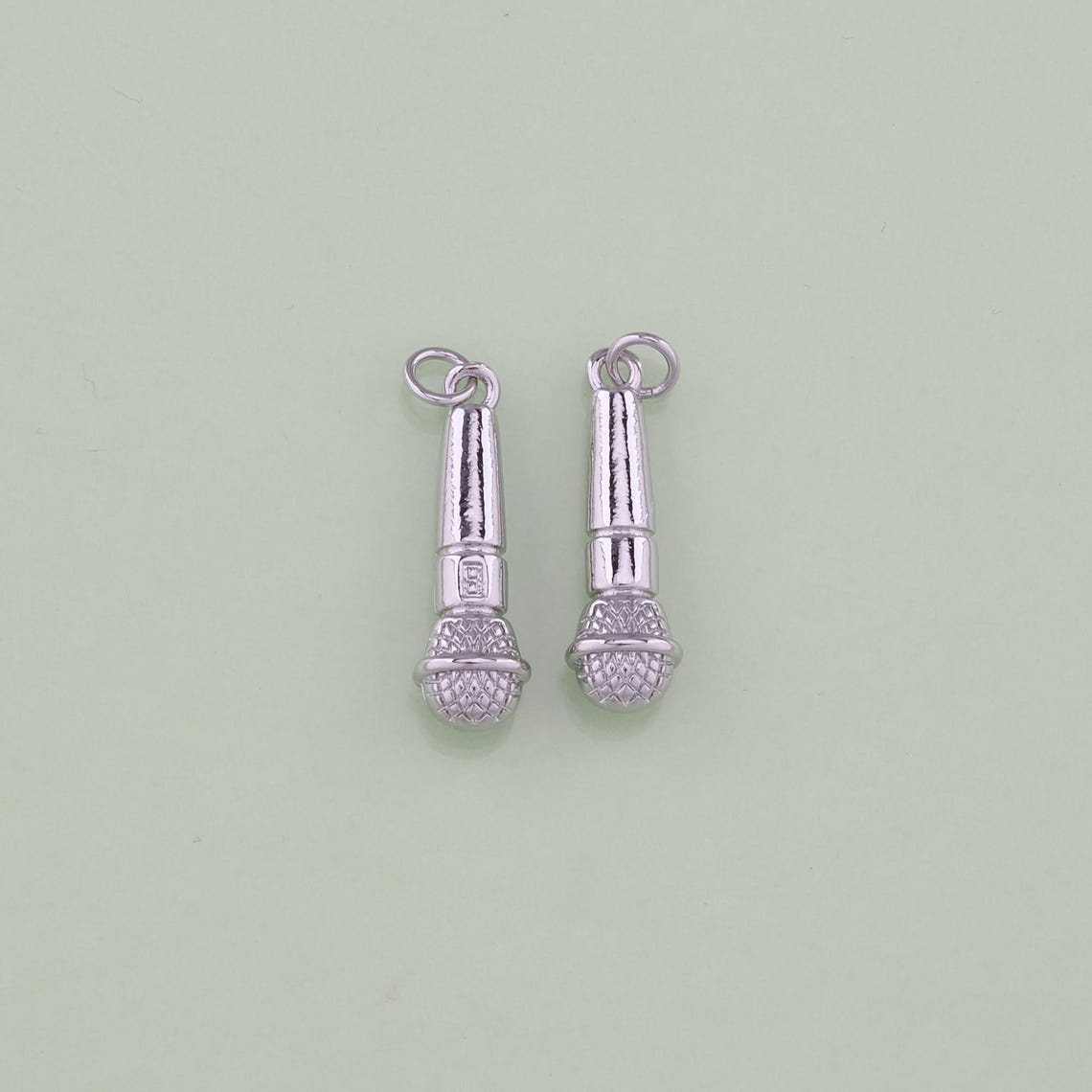1pcs 18K Gold Filled Microphone Pendant Microphonecharm for DIY Jewelry ...