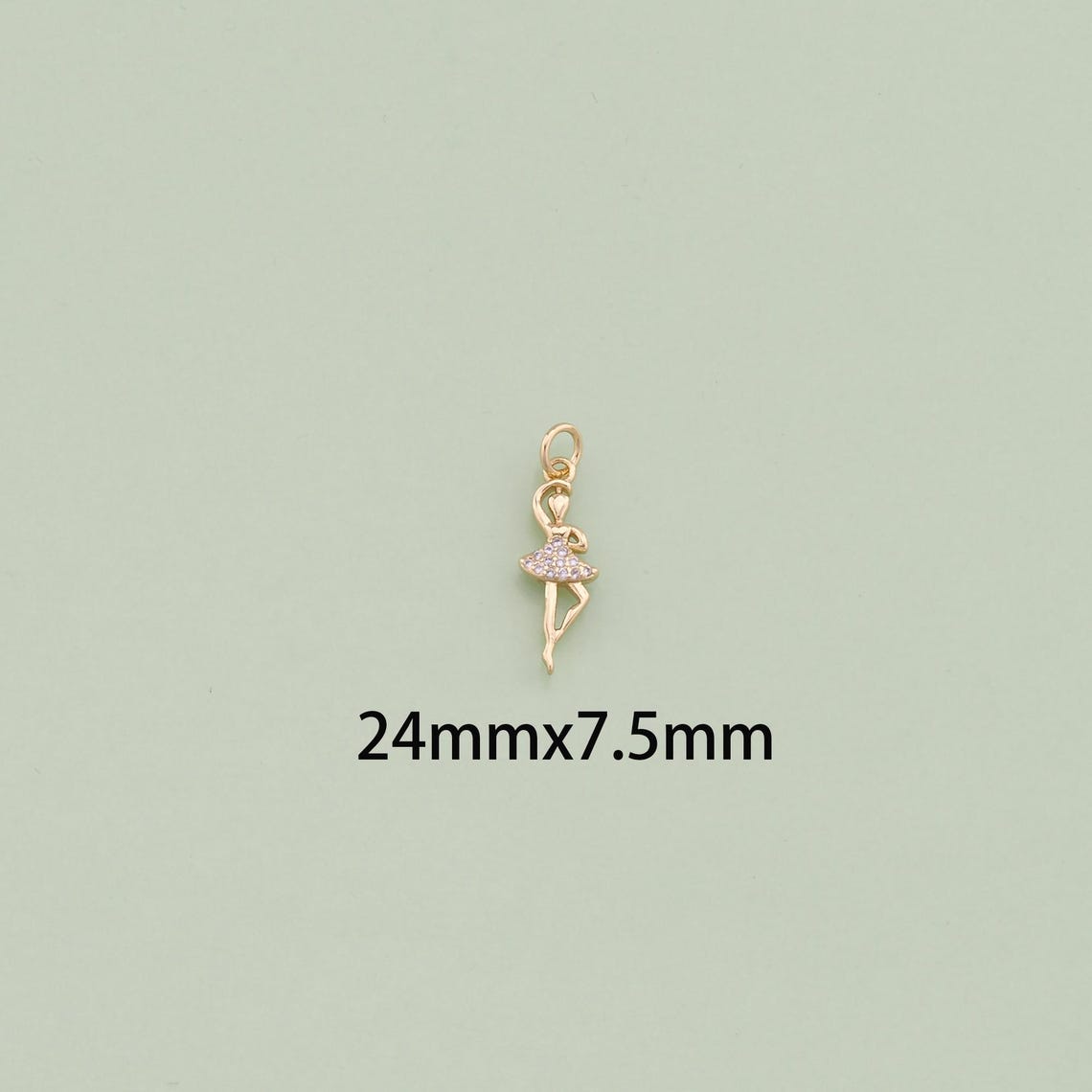 1pcs 18K Gold Filled Dance Pendant Ballet Charm for DIY Jewelry Finding ...