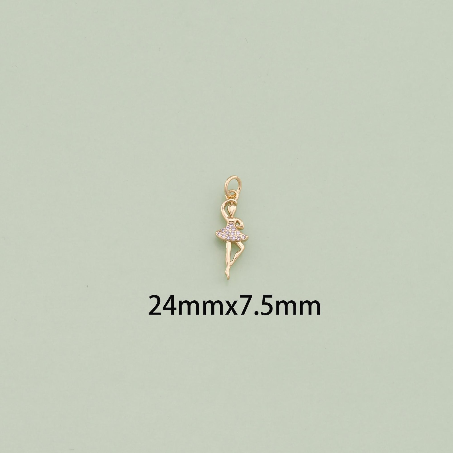 1pcs 18K Gold Filled Dance Pendant Ballet Charm for DIY Jewelry Finding ...