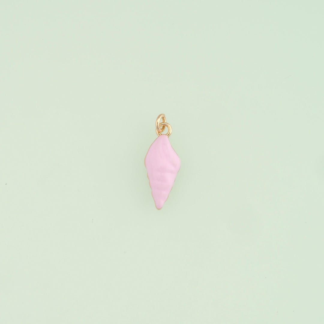 1pcs 18K Gold Filled Enamel Conch Shell Pendant Ocean Charm for DIY ...