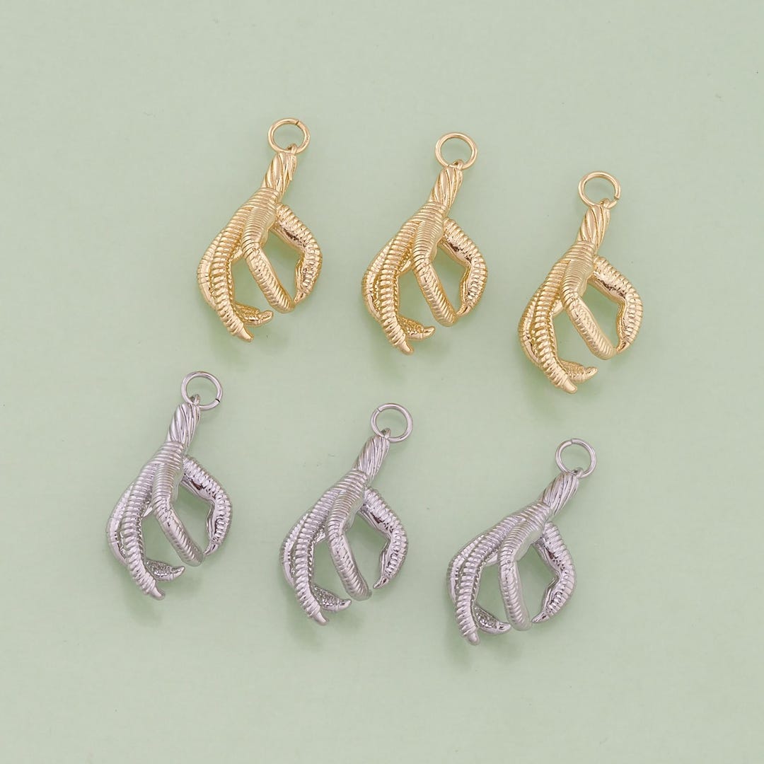 1pcs 18K Gold Filled Claw Pendant Claw Charm for DIY Jewelry Finding ...