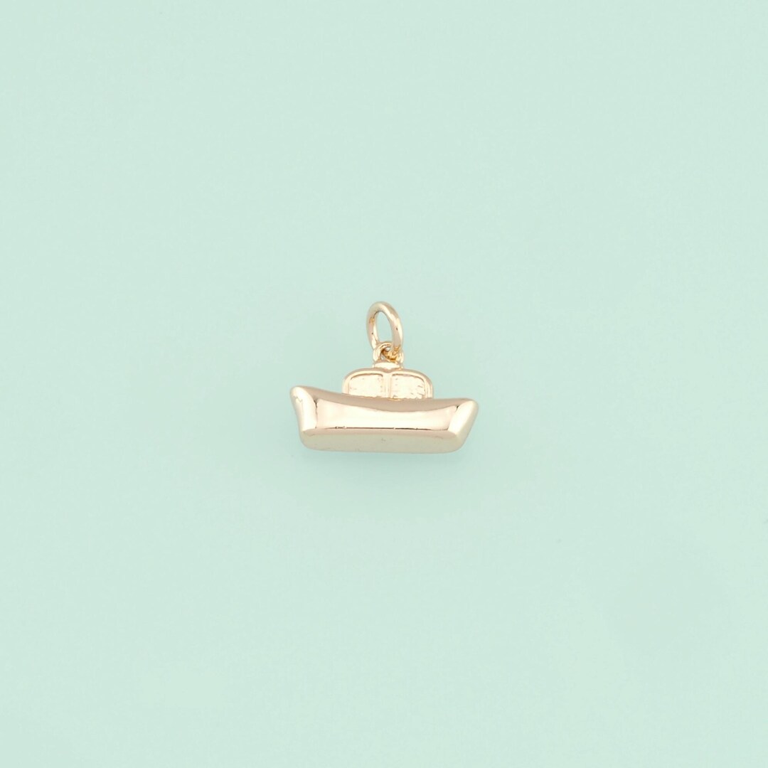 1pcs 18K Gold Filled Boat Pendant Boat Charm for DIY Jewelry Finding ...