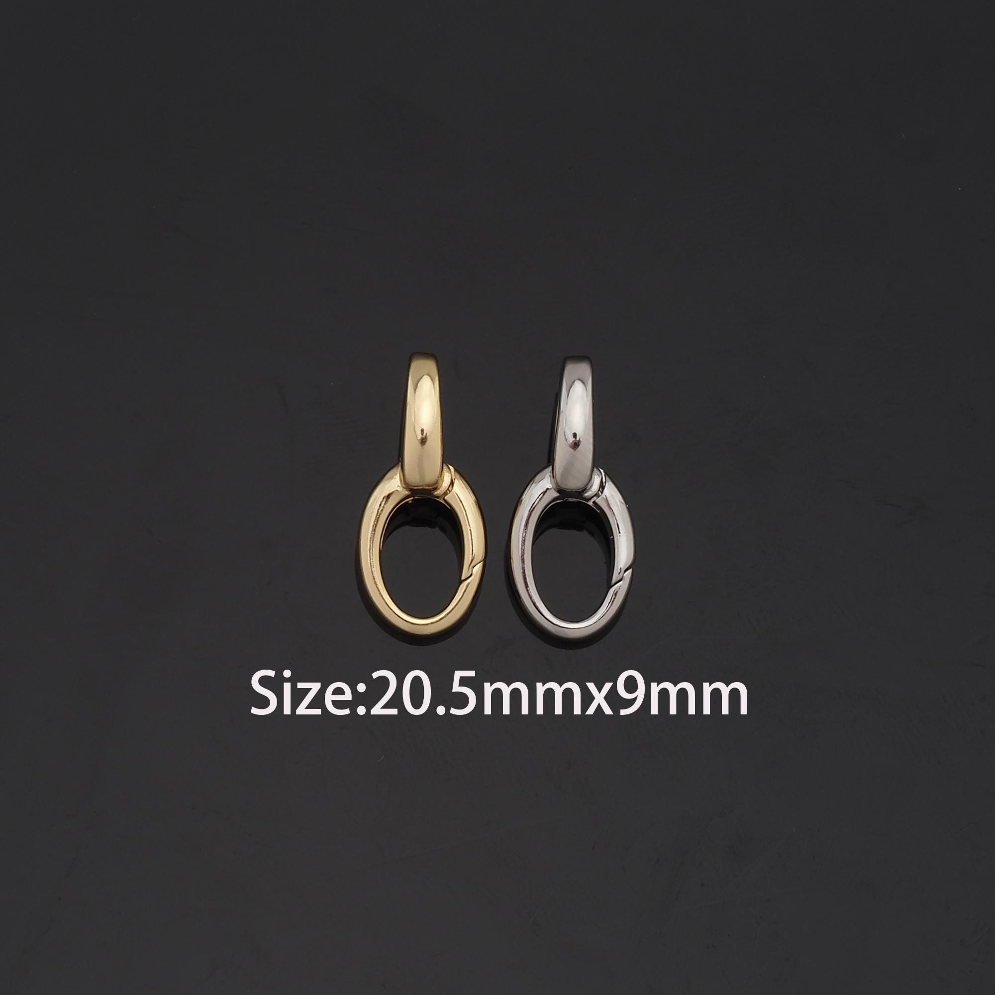 18K Gold Filled Oval Carabiner Clasp,carabiner Lock Connector,spring ...