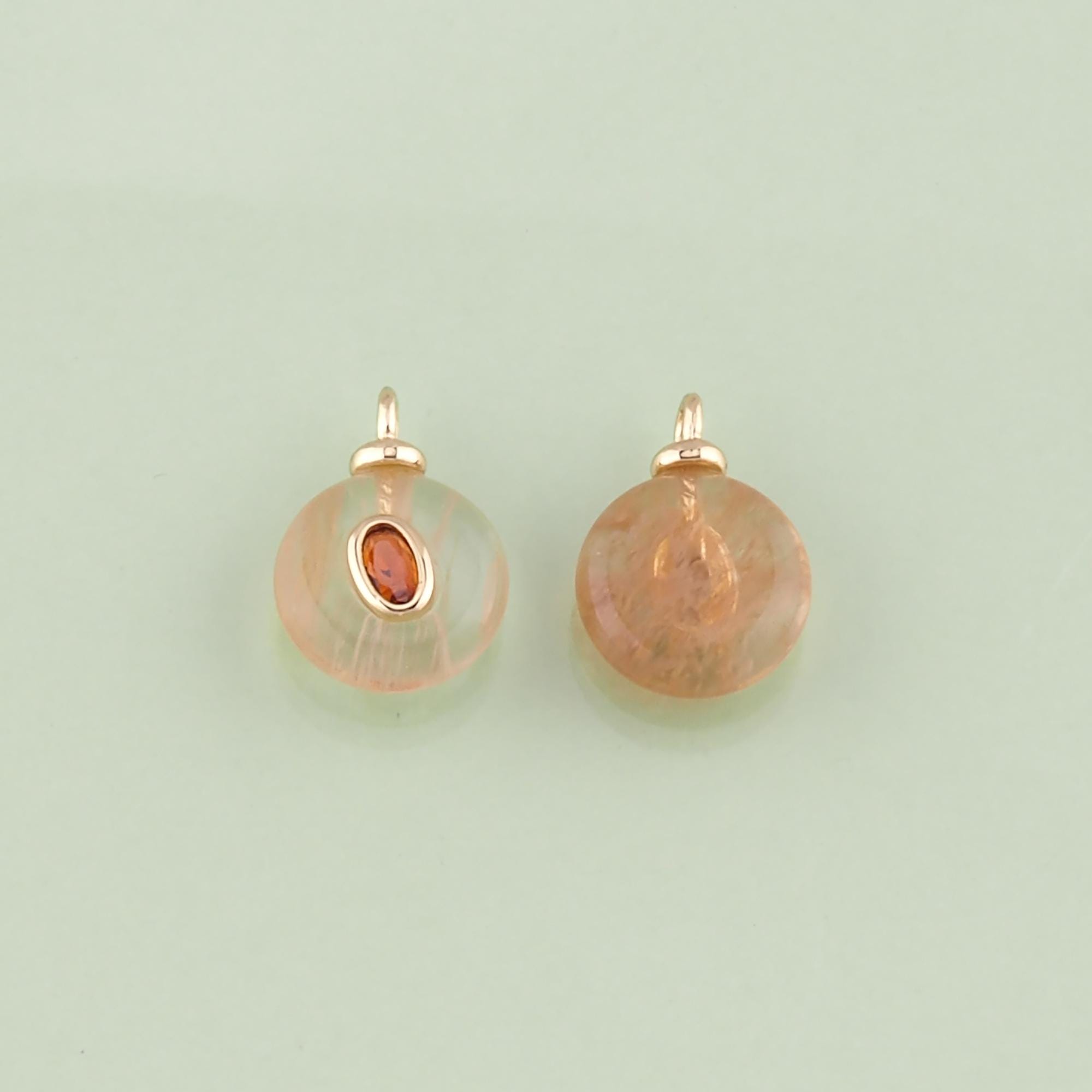 1pcs 18K Gold Filled Natural Stone Pendant Natural Stone Charm for DIY ...