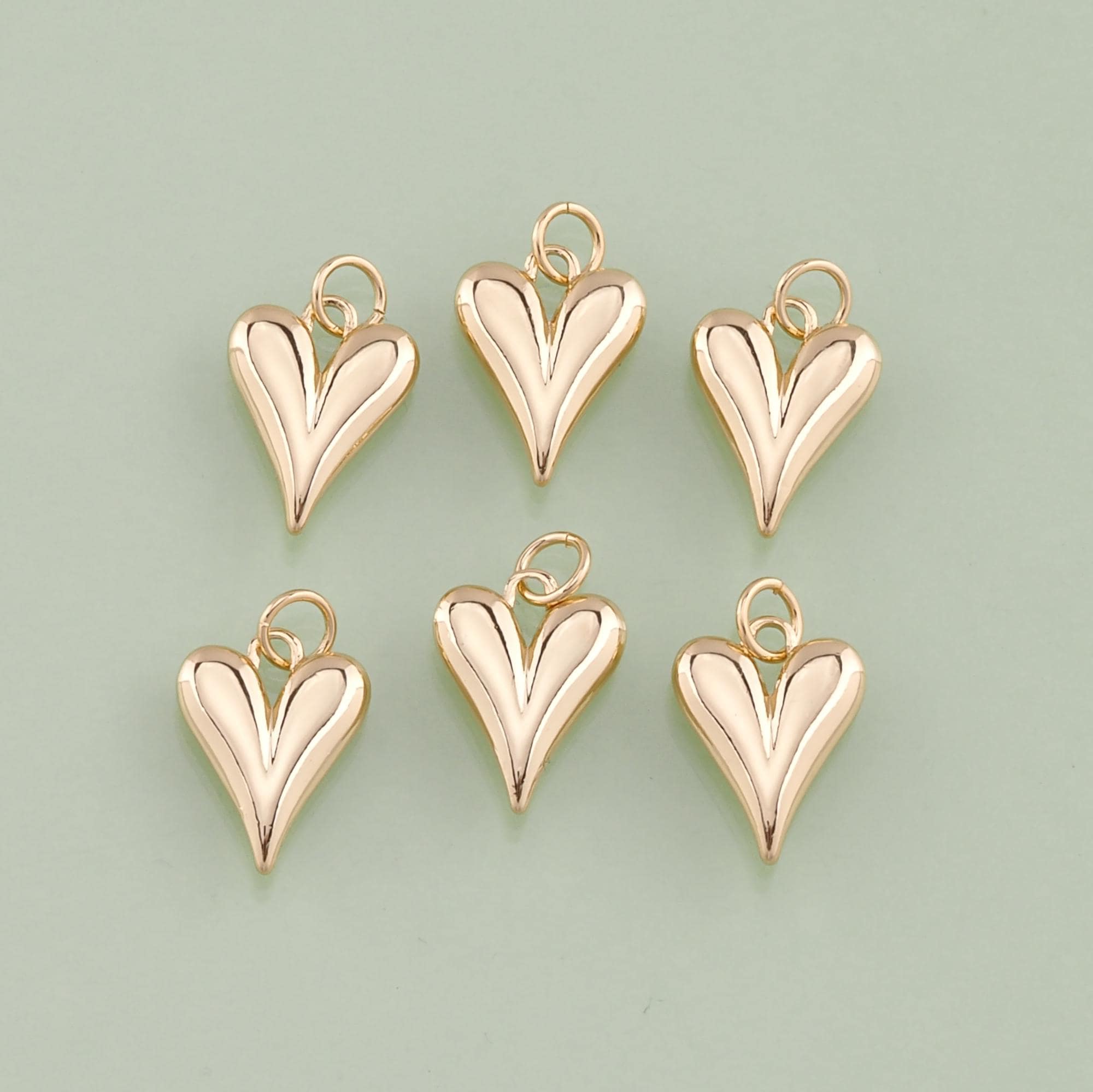 1pcs 18K Gold Filled Heart Pendant Charm for DIY Jewelry Finding ...
