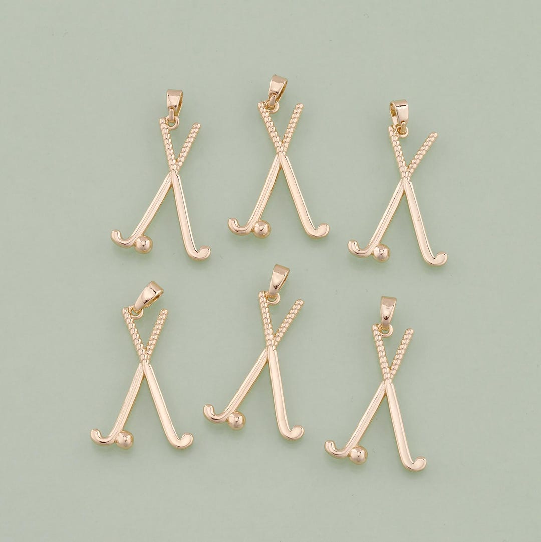 1pcs 18K Gold Filled Golf Clubs Pendant Golf Charm for DIY Jewelry ...
