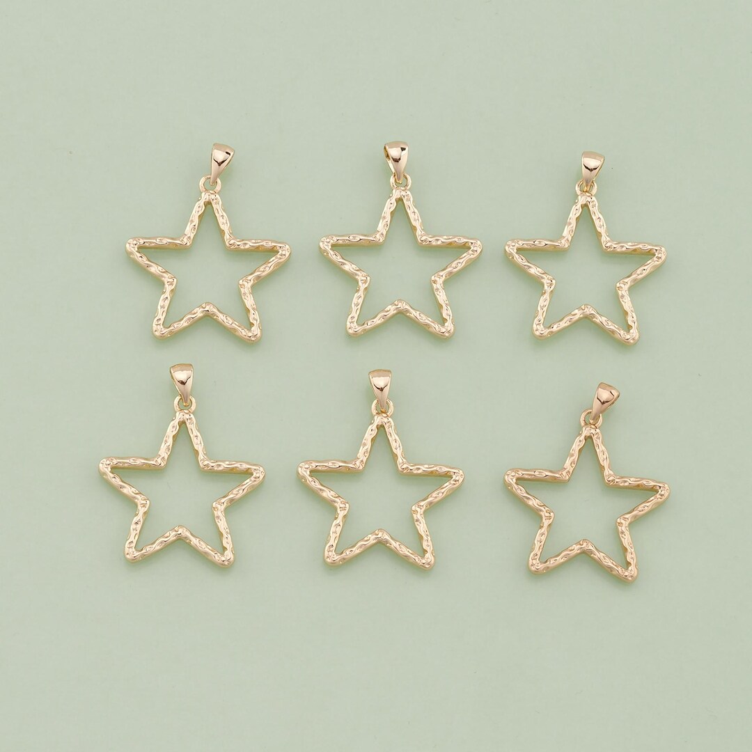 1pcs 18K Gold Filled Star Pendant Celestial Charm for DIY Jewelry ...