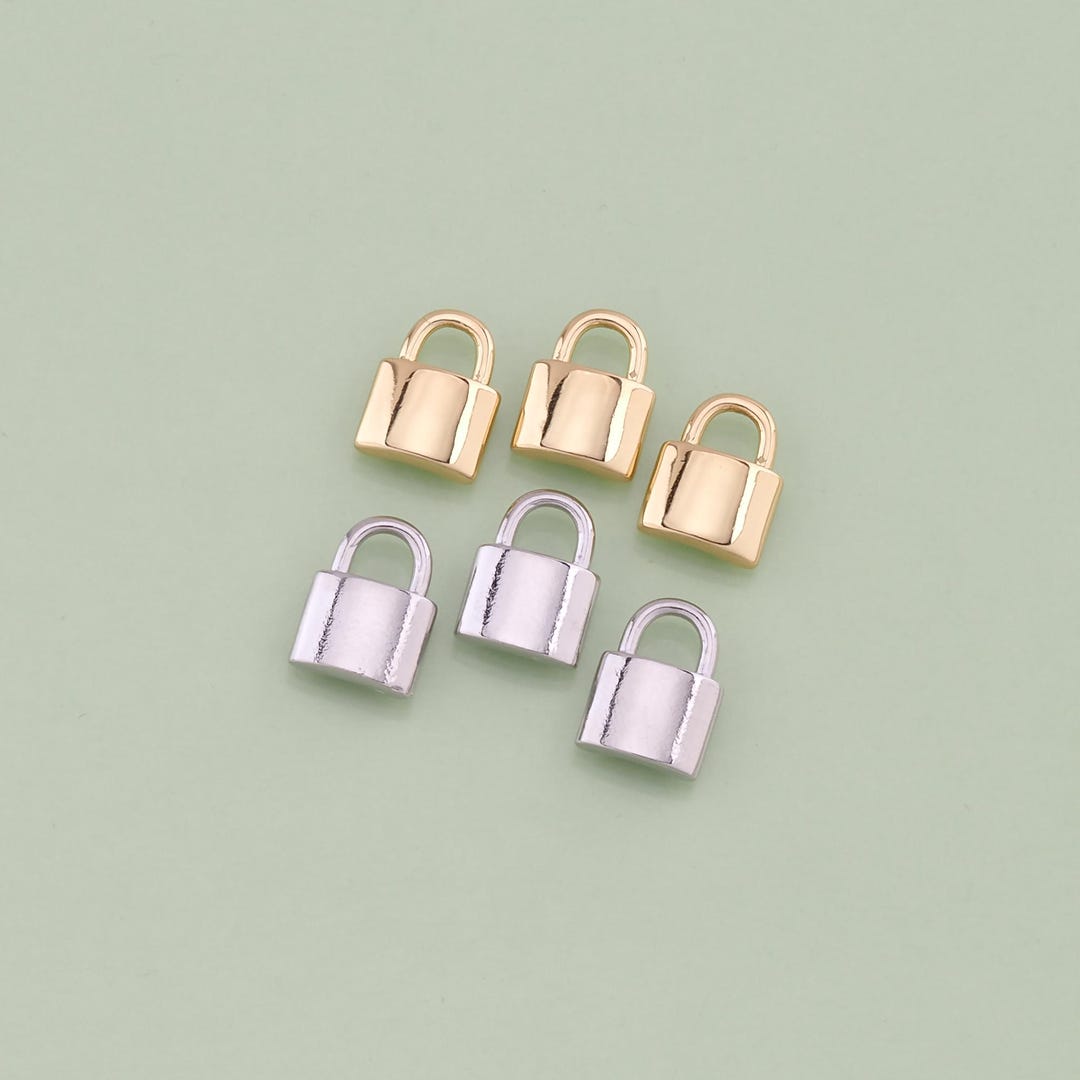 1pcs 18K Gold Filled Lock Pendant Lock Charm for DIY Jewelry Finding ...
