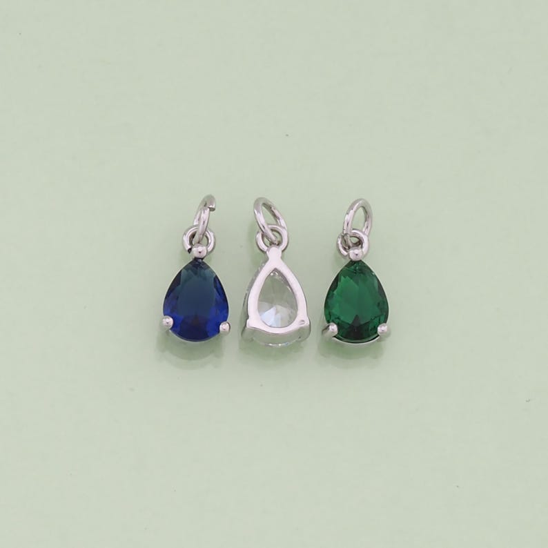 1pcs 18K Gold Filled Mini CZ Teardrop Pendant Teardrop Charm for DIY ...