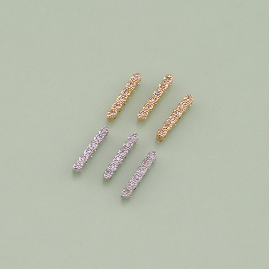 1pcs 18K Gold Filled Strip Beads Pendant Strip Charm for DIY Jewelry ...