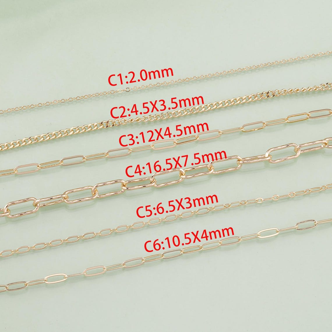 1 Meter 18K Gold Filled Rectangle Oval Chain Necklace,thin Link Chain ...