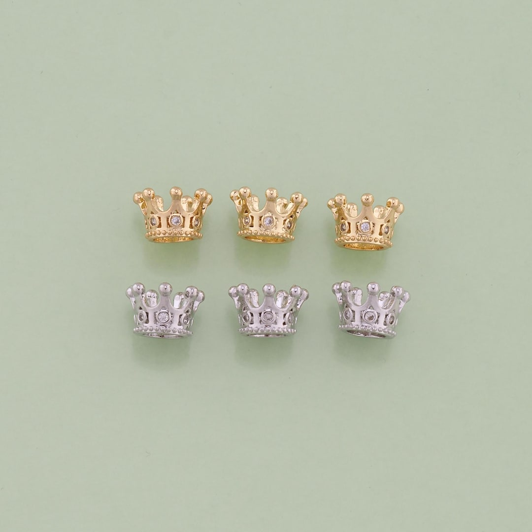 1pcs 18K Gold Filled Crown Beads Pendant Crown Charm for DIY Jewelry ...