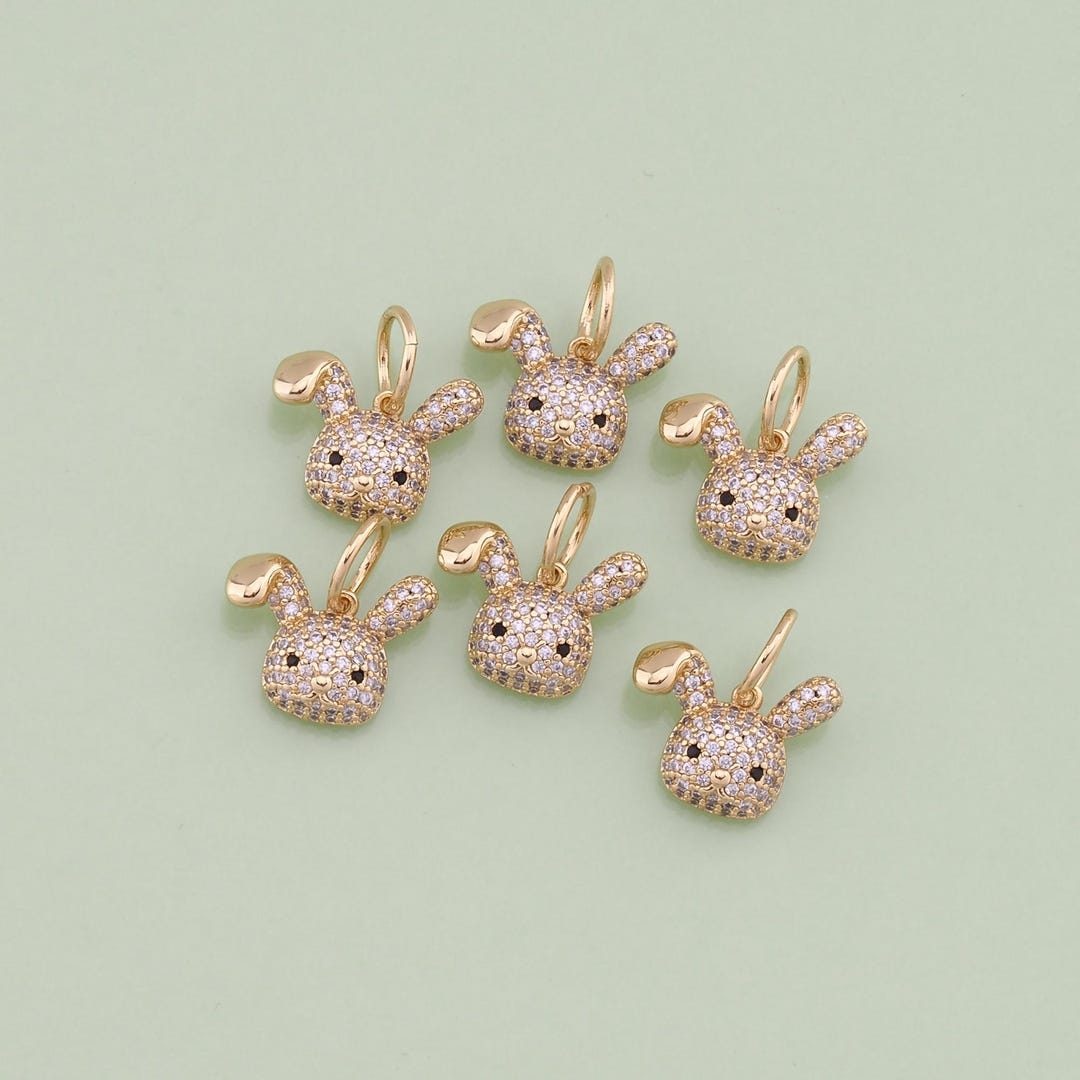 1pcs 18K Gold Filled Rabbit Pendant Charm for DIY Jewelry Finding ...