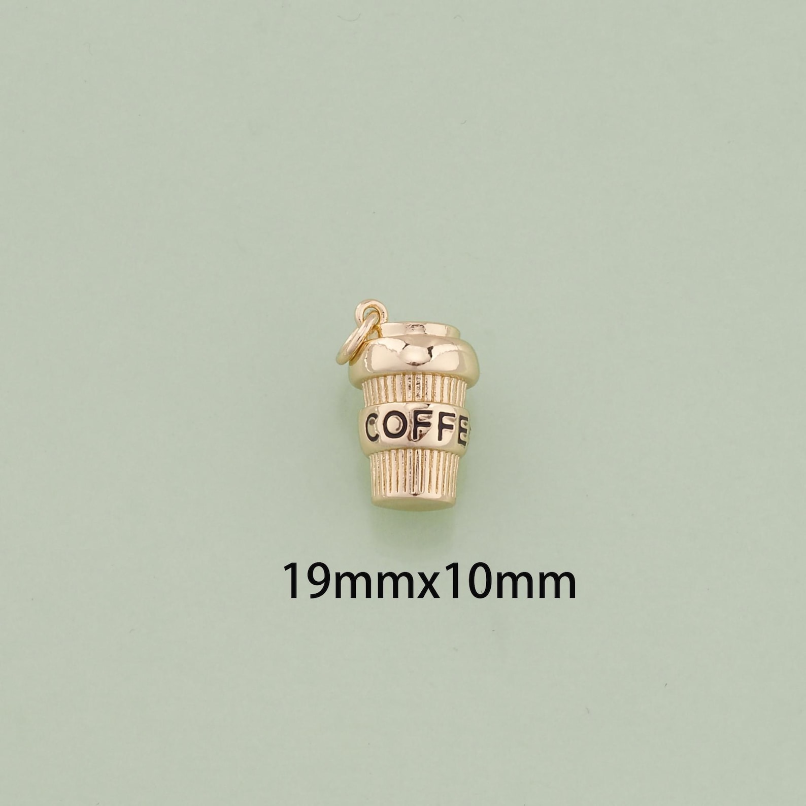 1pcs 18K Gold Filled Cup Pendant Coffee Cup Charm for DIY Jewelry ...