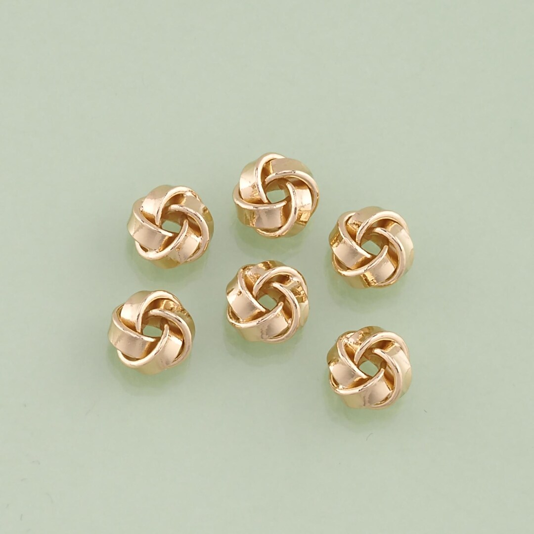 1pcs 18K Gold Filled Twist Knot Spacer Beads Pendant Charm for DIY ...