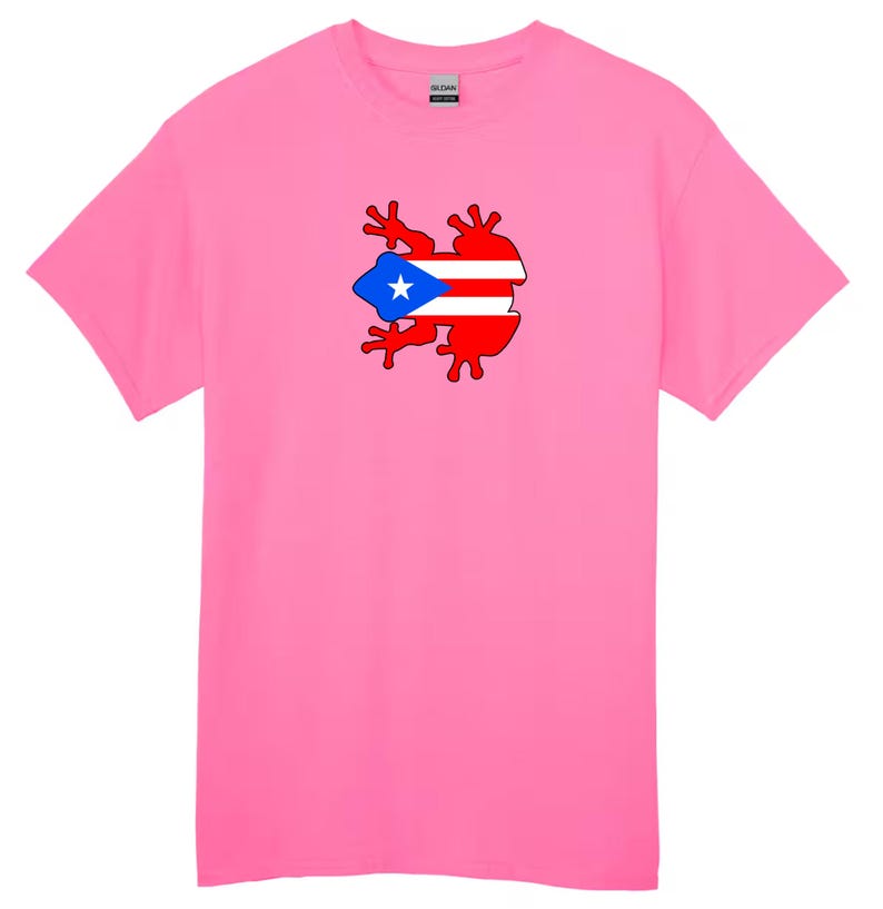 Puerto Rican Coqui Frog With Flag – Puerto Rico Flag Shirt - Etsy