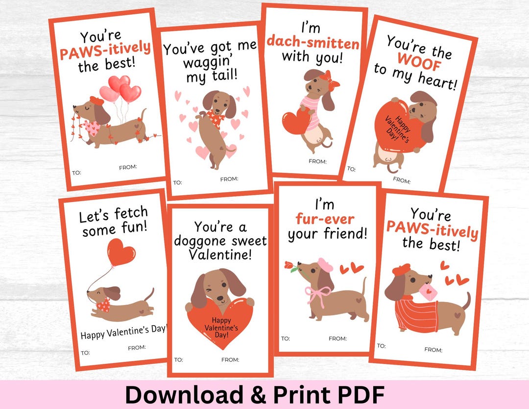 Kids Valentines Day Cards for Kids Valentine Classroom Cards, Printable ...