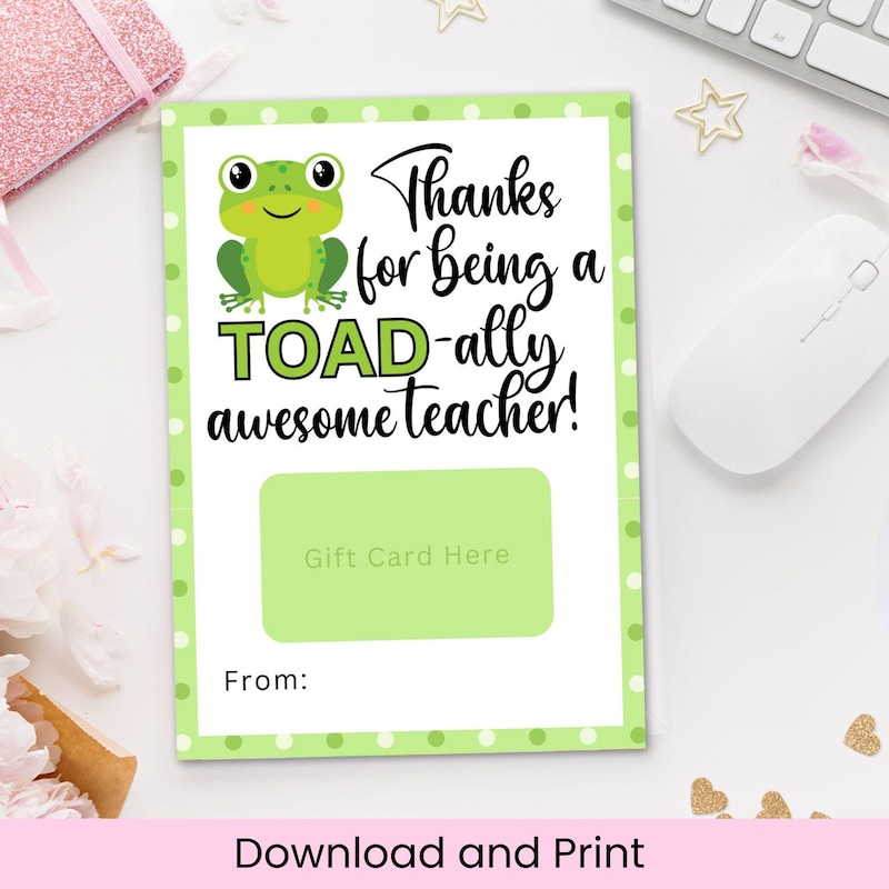 Frog Thank You Card - Etsy