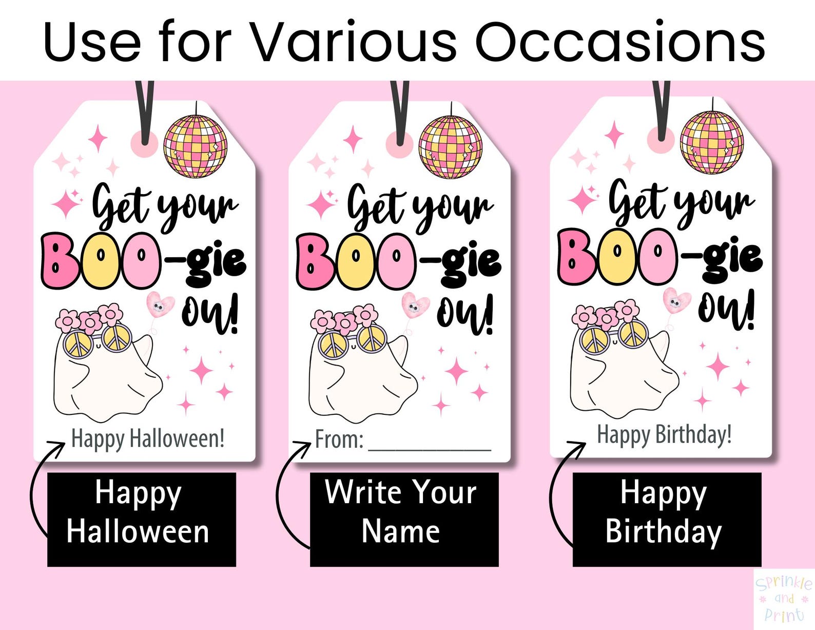 Halloween Treat Tag, Favor Tags, Trick or Treat Tags, Printable PDF ...