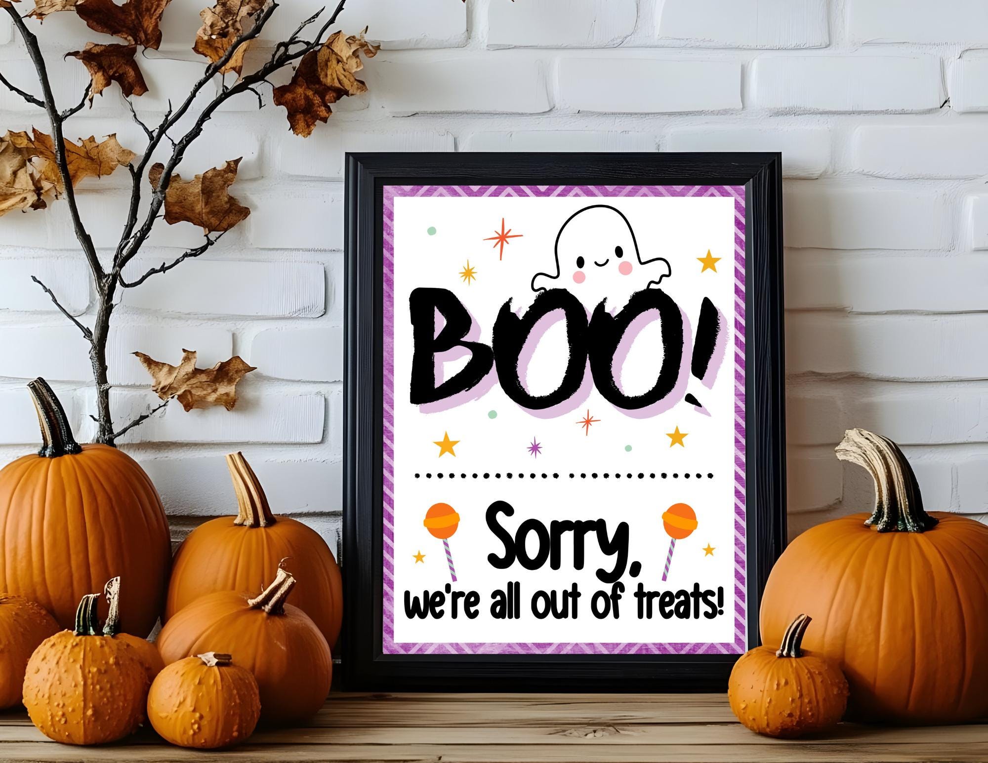 Take One Halloween Sign, Out of Candy Halloween Sign, Trick or Treat ...