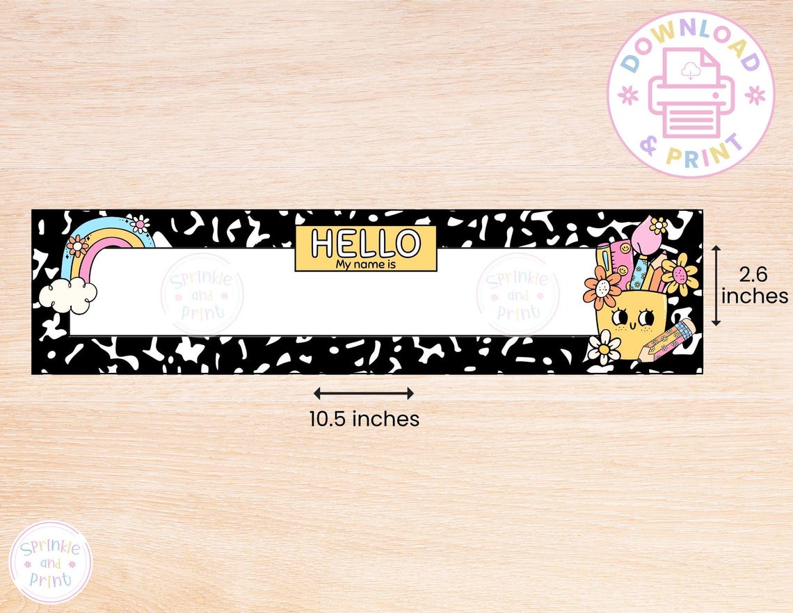 Classroom Desk Name Tag, Classroom Name Tags, Student Name Tags, Desk ...