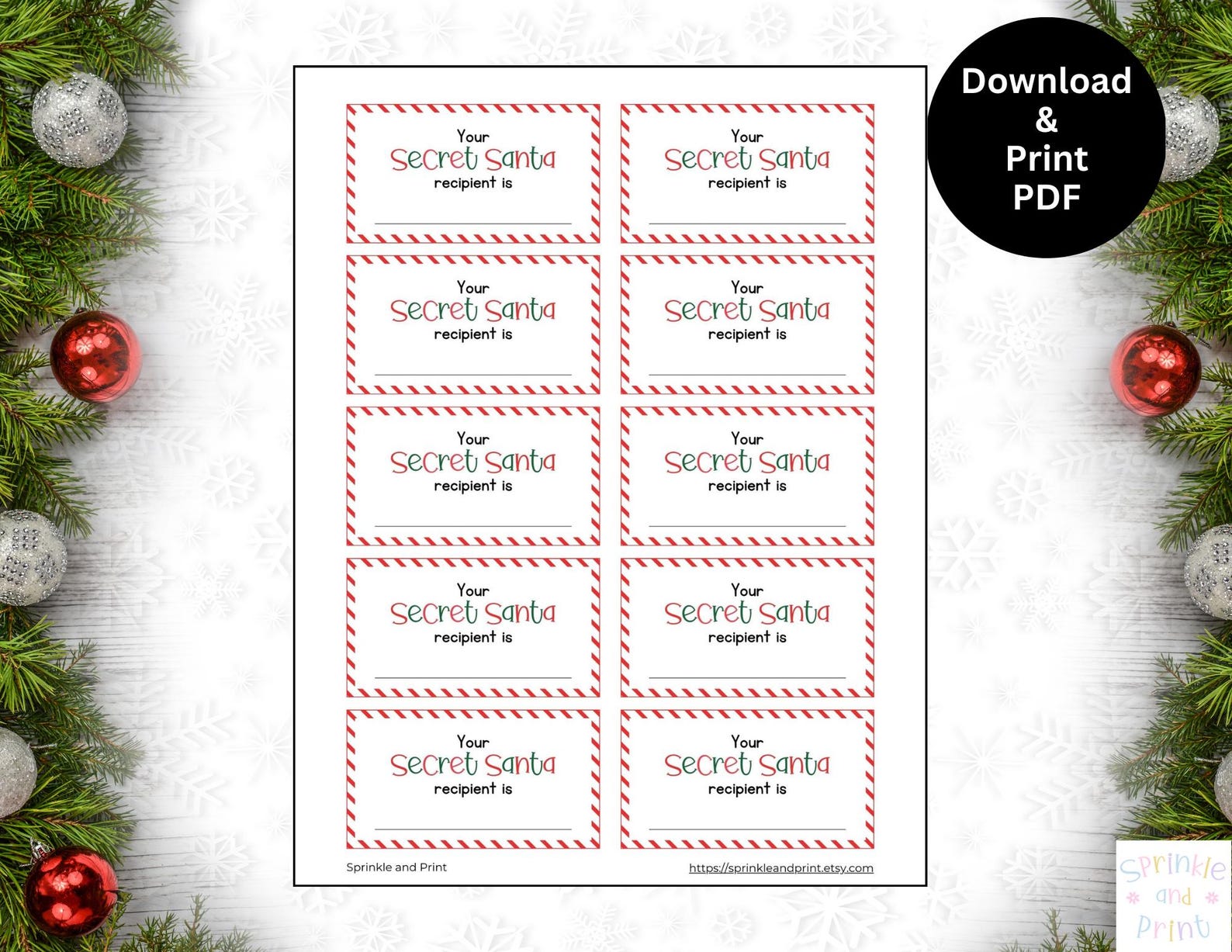 Secret Santa Printable, Secret Santa Questionnaire for Coworkers ...