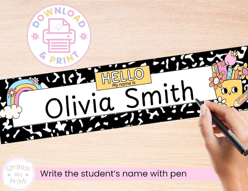 Classroom Desk Name Tag, Classroom Name Tags, Student Name Tags, Desk ...