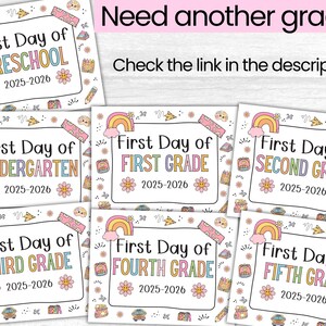 Preschool First Day of School Sign Printable Back to School Sign, First ...