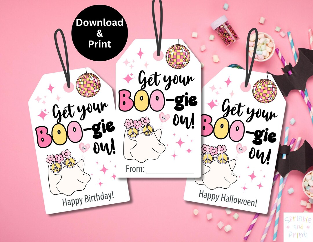 Halloween Treat Tag, Favor Tags, Trick or Treat Tags, Printable PDF ...