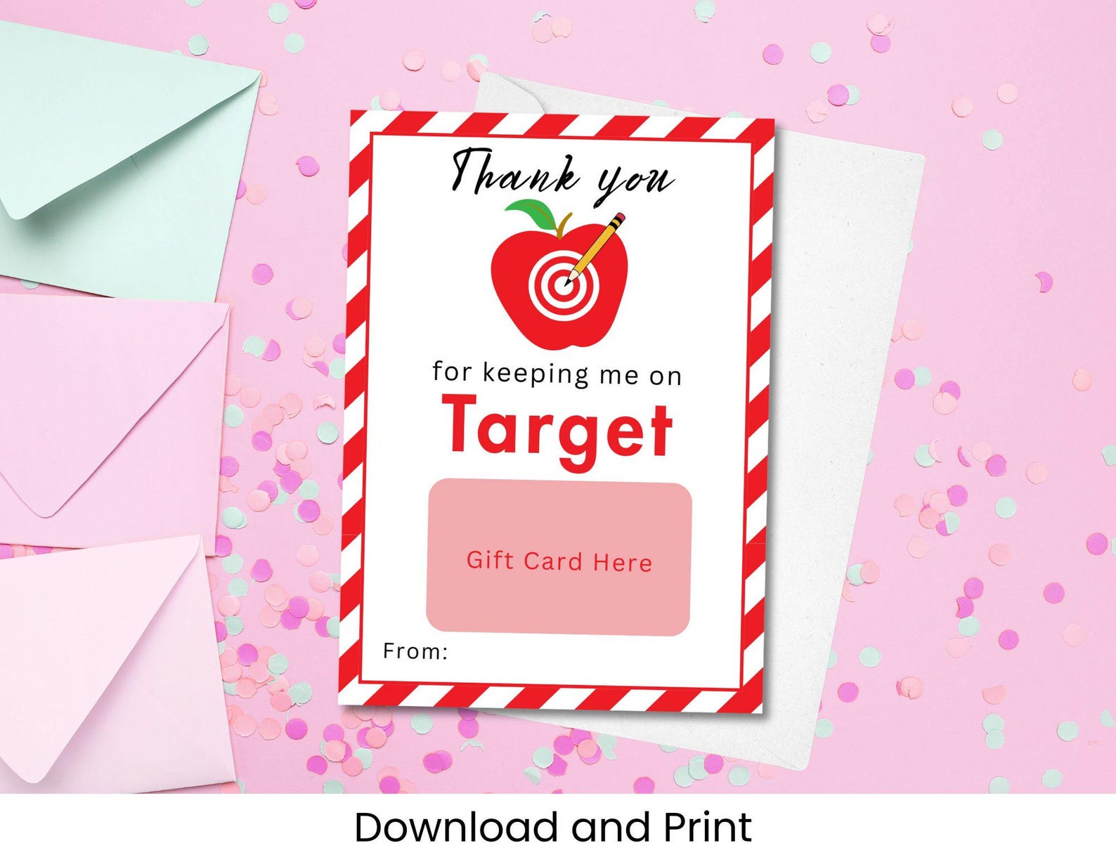 Teacher Thank You Gift Card Holder, Teacher Appreciation Week Target ...