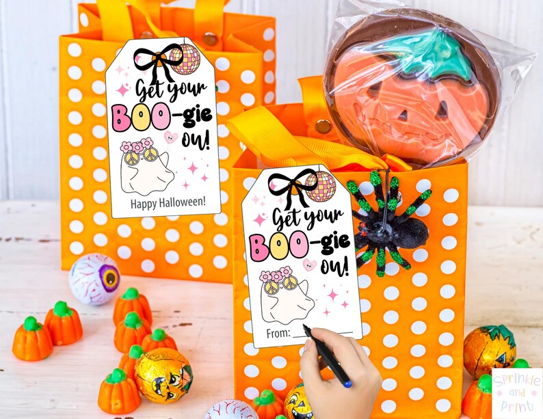 Halloween Treat Tag, Favor Tags, Trick or Treat Tags, Printable PDF ...