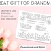 Mothers Day Craft Grandma Gift From Grandkid Best Grandma Certificate ...